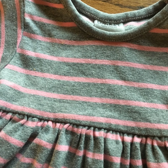 Wheat | Dresses | Wheat Pink And Gray Striped Dress | Poshmark